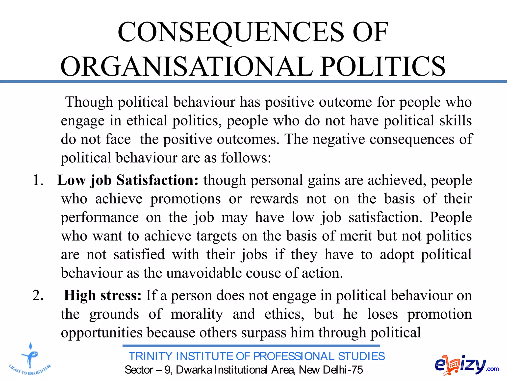 ORGANISATIONAL POLITICS-Organisational politics | PPT