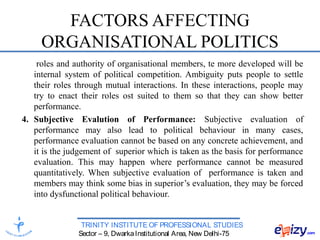 ORGANISATIONAL POLITICS-Organisational politics | PPT