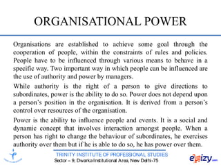 ORGANISATIONAL BEHAVIOUR - Organisational power | PPT | Science