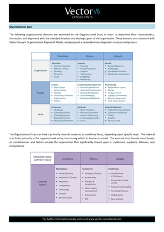Vector Organisational Scan - Analysing your challenges | PPT