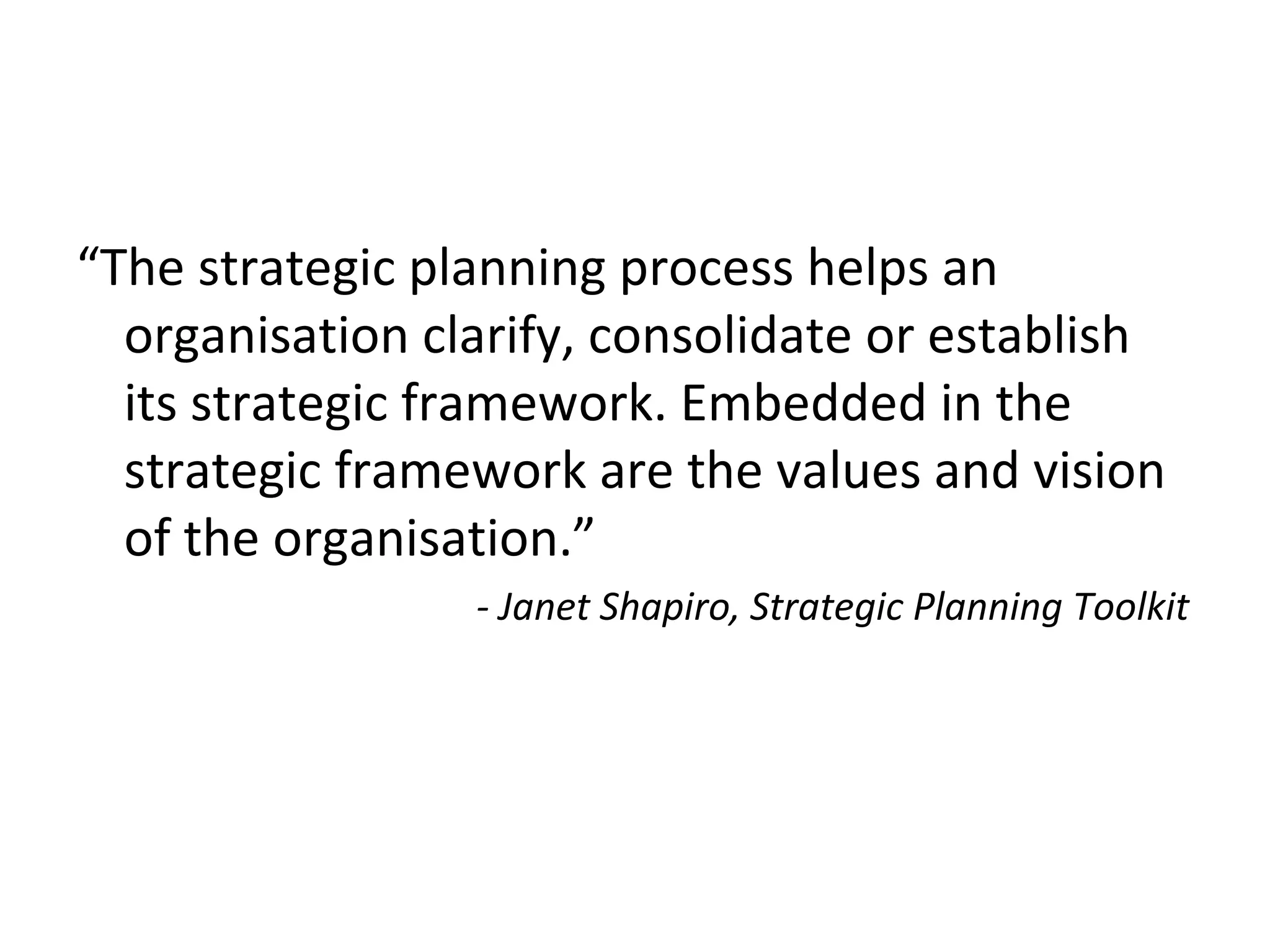 Organisational strategic framework & road map | PPT