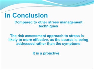 Organisational stress management | PPT
