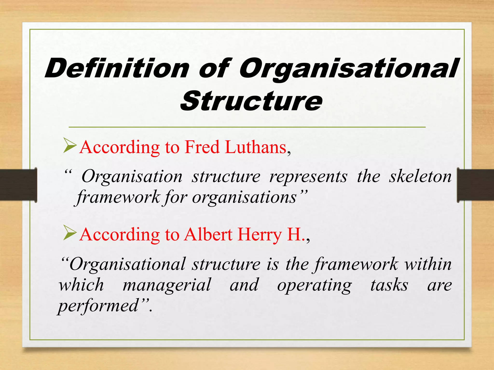 Organisational structure | PPTX