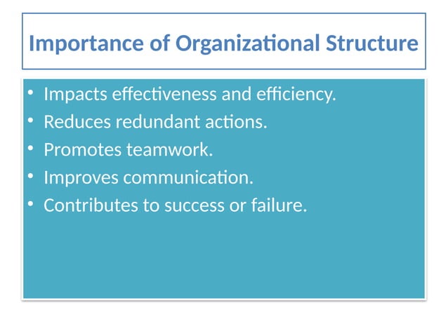 Organisational Structure with advantages and disadvantages. | PPT