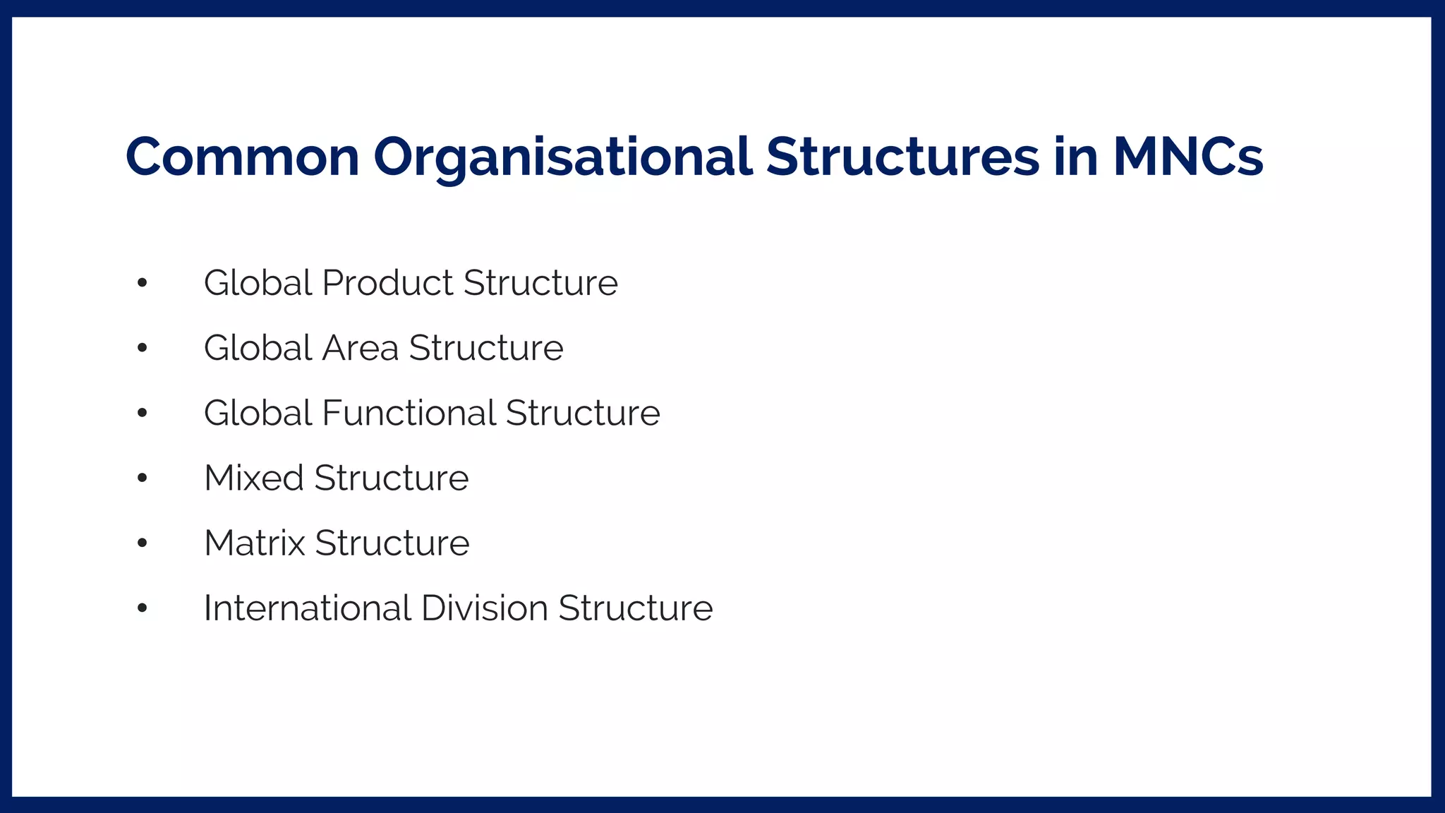 Organisational structure in MNCs | PDF