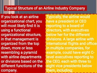 Organisational structure of airline industry | PDF
