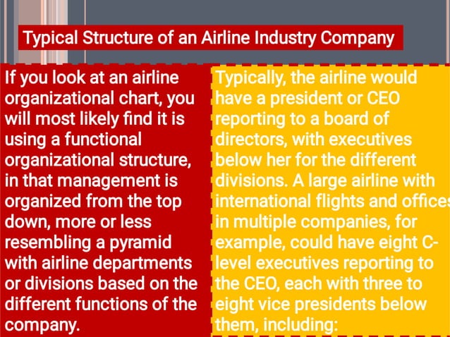Organisational structure of airline industry | PDF | Air Travel ...
