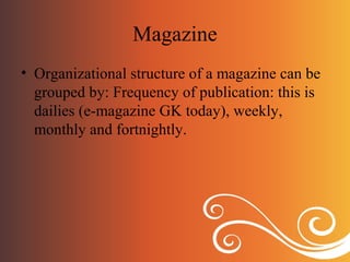 Organisational structure of n & m | PPT