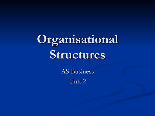 Organisational Structures | PPT