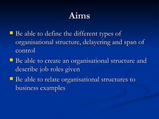 Organisational Structures | PPT