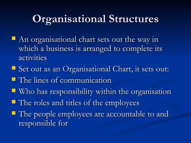 Organisational Structures | PPT