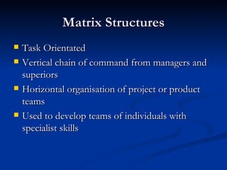 Organisational Structures | PPT