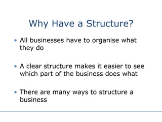 Organisational Structures | PPT