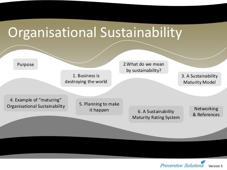 Organisational Sustainability