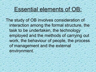 Organisation behaviour | PPT