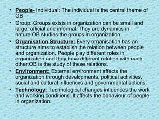 Organisation behaviour | PPT