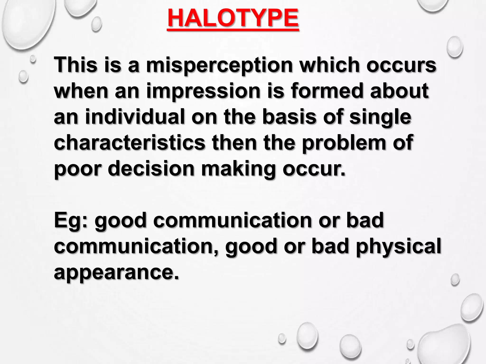 Perceptual Errors (Organization Behavior) | PPTX