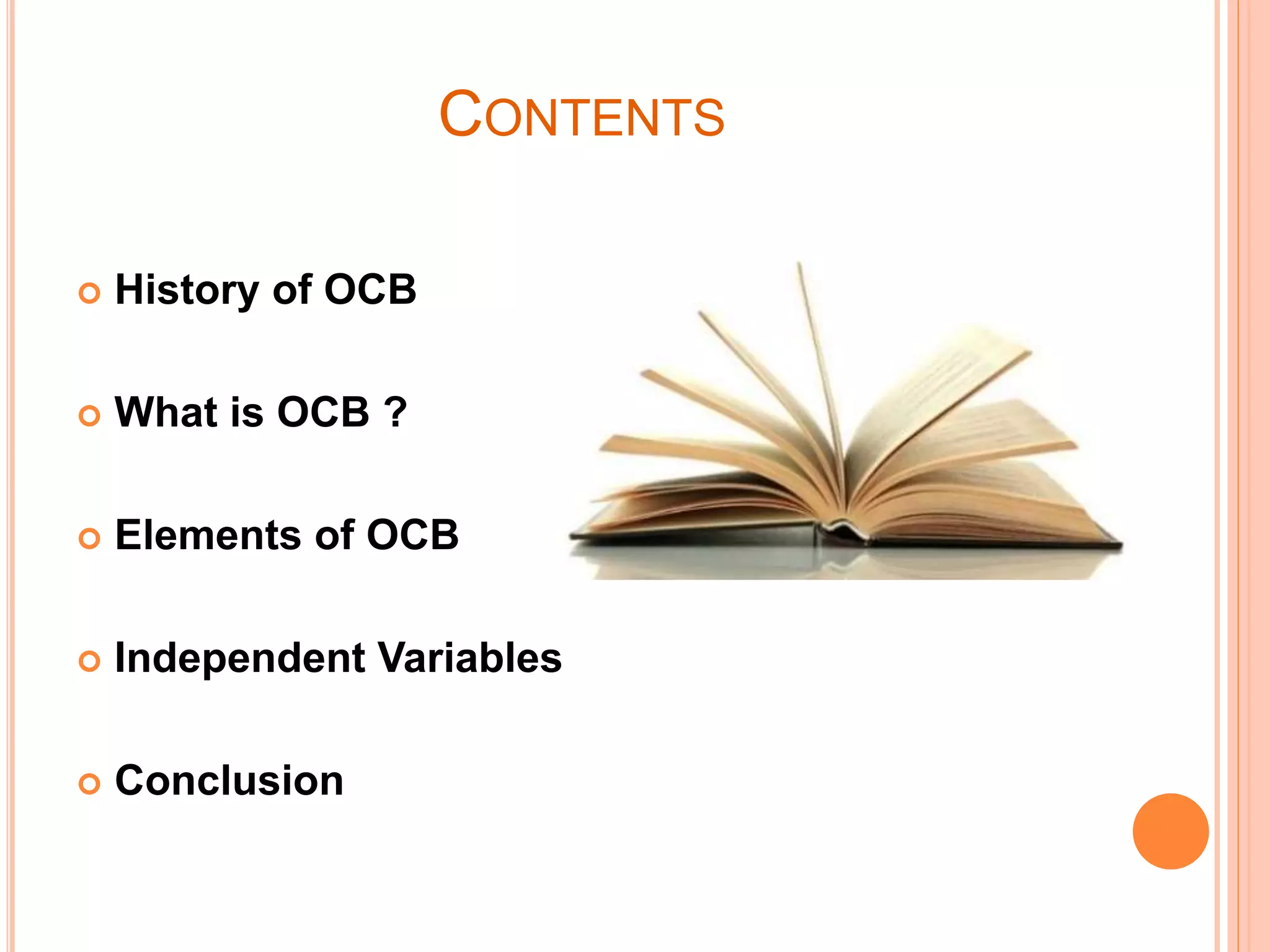 Organisation citizenship behaviour (ocb) | PPTX