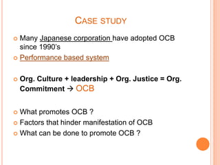 Organisation citizenship behaviour (ocb) | PPTX