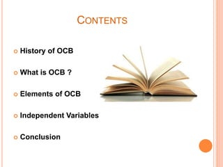 Organisation citizenship behaviour (ocb) | PPTX