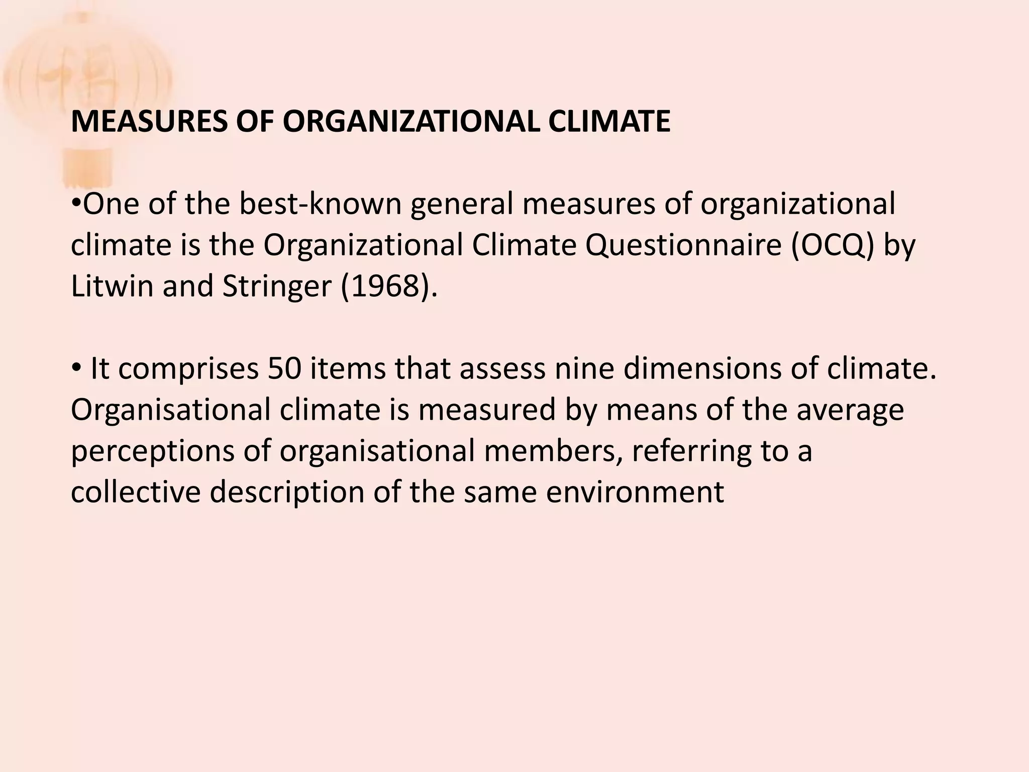 Organisation climate and Change | PPTX