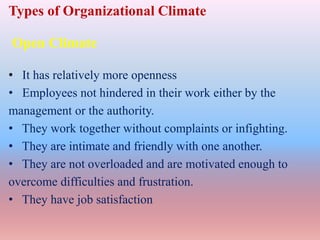 Organisation climate | PPTX