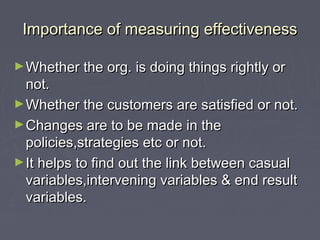 Organisation effectiveness | PPT