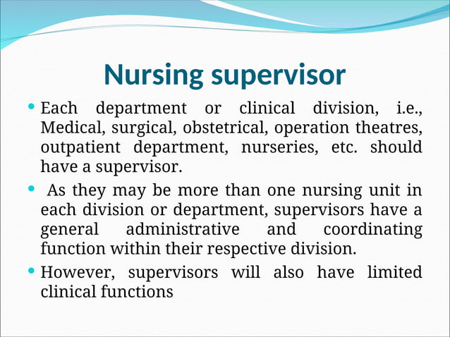 Organization & Function of Nursing services & educationService ...