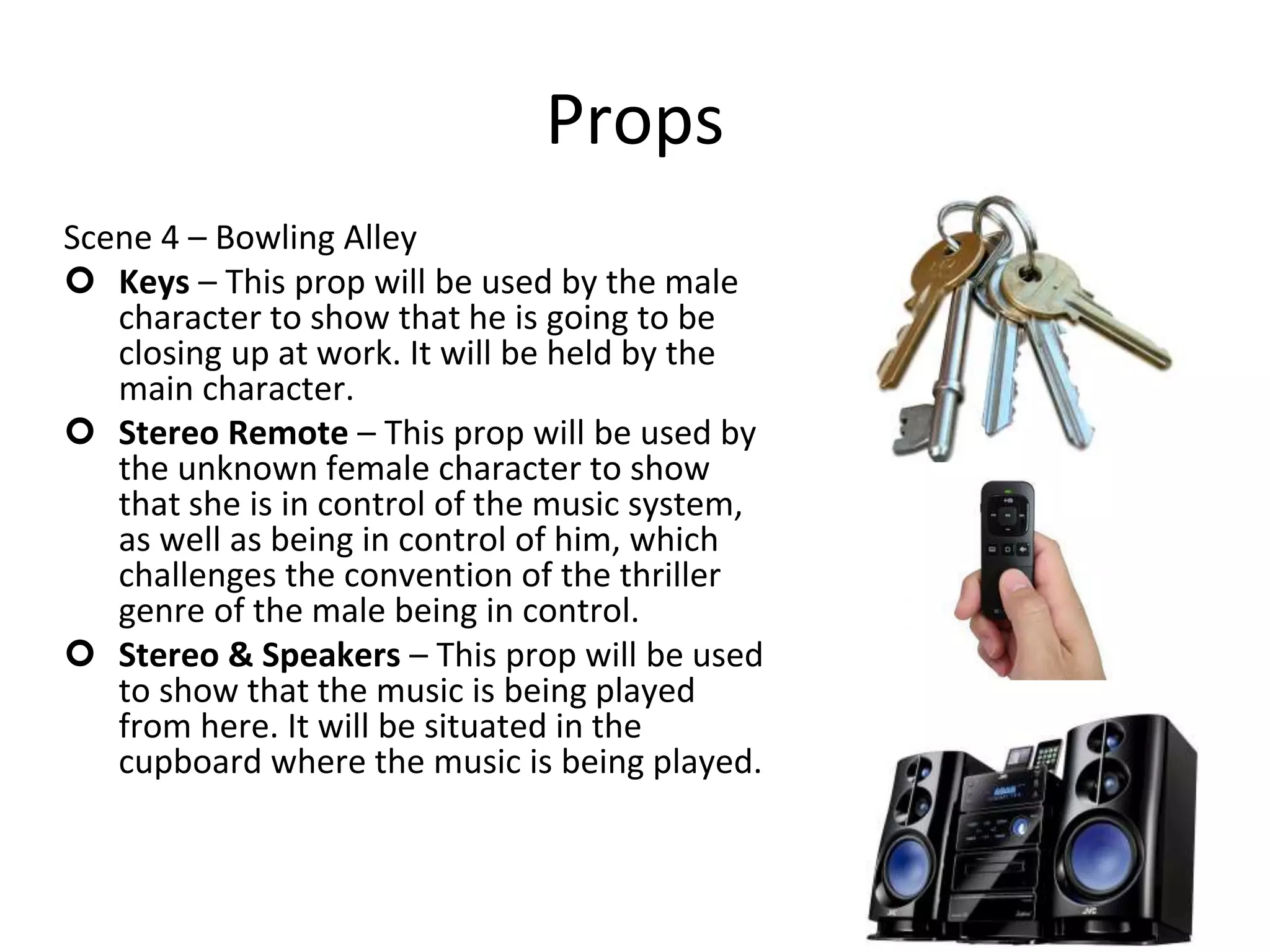 Organisation of actors, locations, costumes and props copy | PPTX