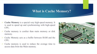Organisation of cache memory | PPTX | Data Storage and Warehousing ...
