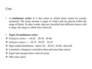 Organisation of data | PPTX