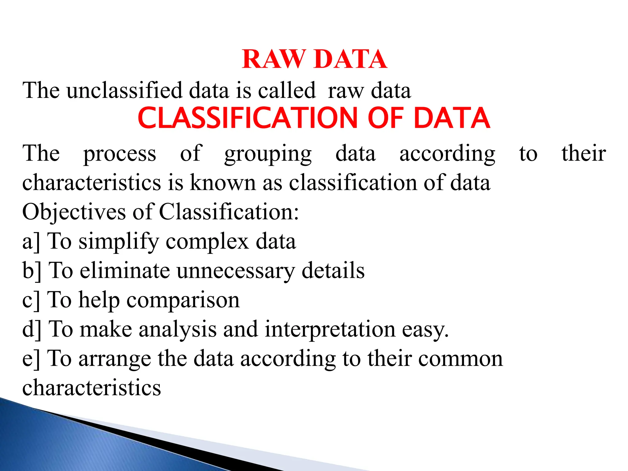 ORGANISATION OF DATA.pptx | Science