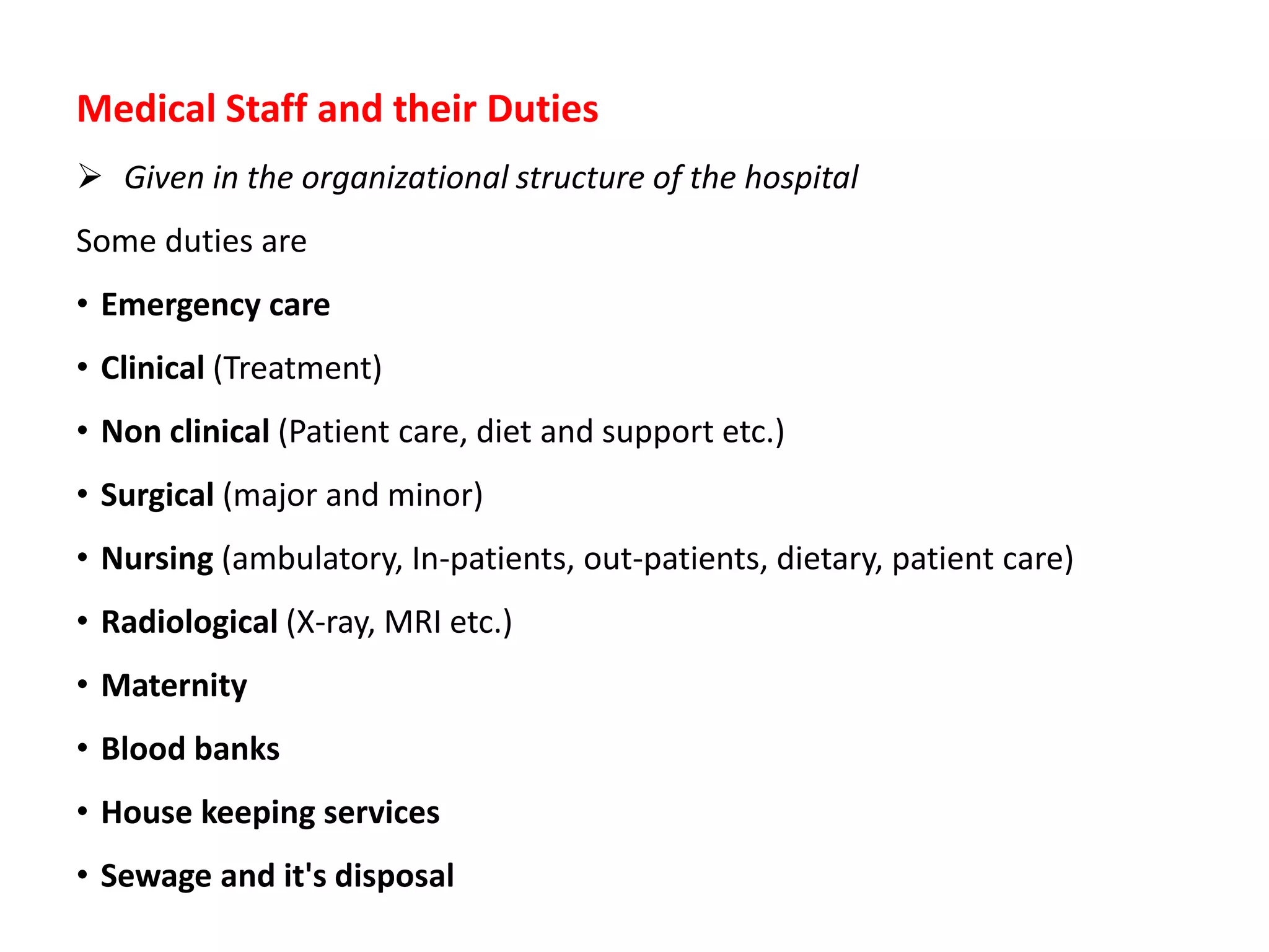 Organisation of hospitals | PPTX
