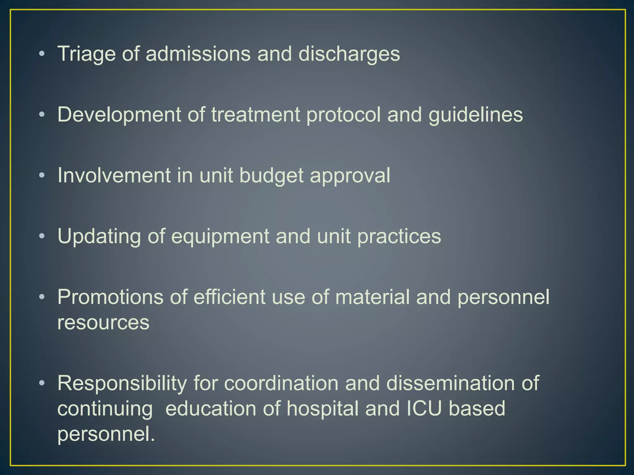 Organisation of icu | PPTX