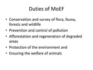 Organisation of MoEF and Environment Protection Act and 3R | PDF