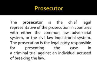 Organisation of prosecutors | PPT