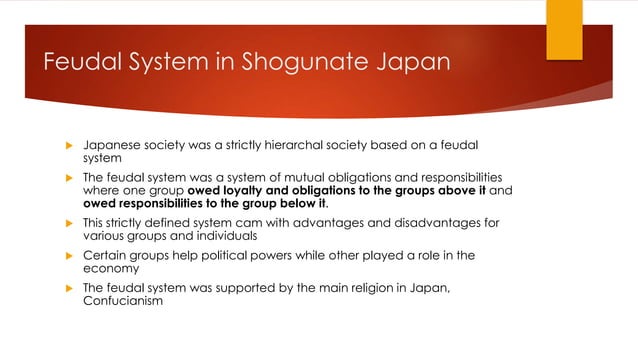 Organisation of Japanese Feudal Society | PPT | Free Download