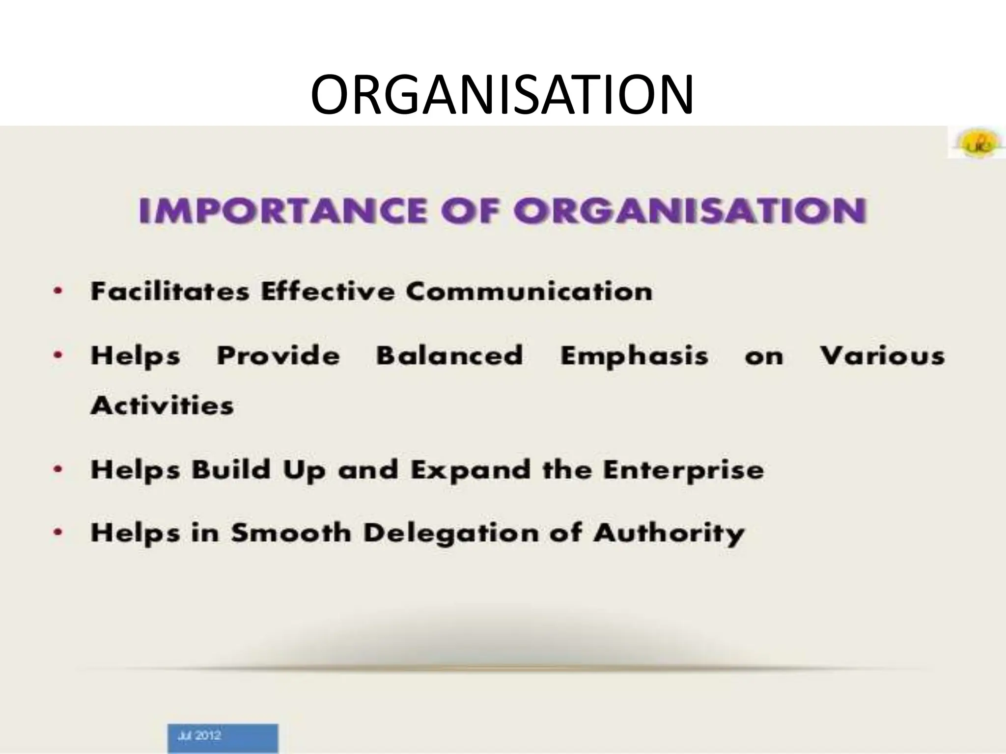 ORGANISATION, principles, struture and its importance | PPT