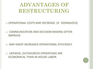 Organisation restructuring and downsizing | PPTX