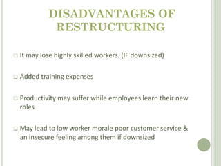 Organisation restructuring and downsizing | PPTX
