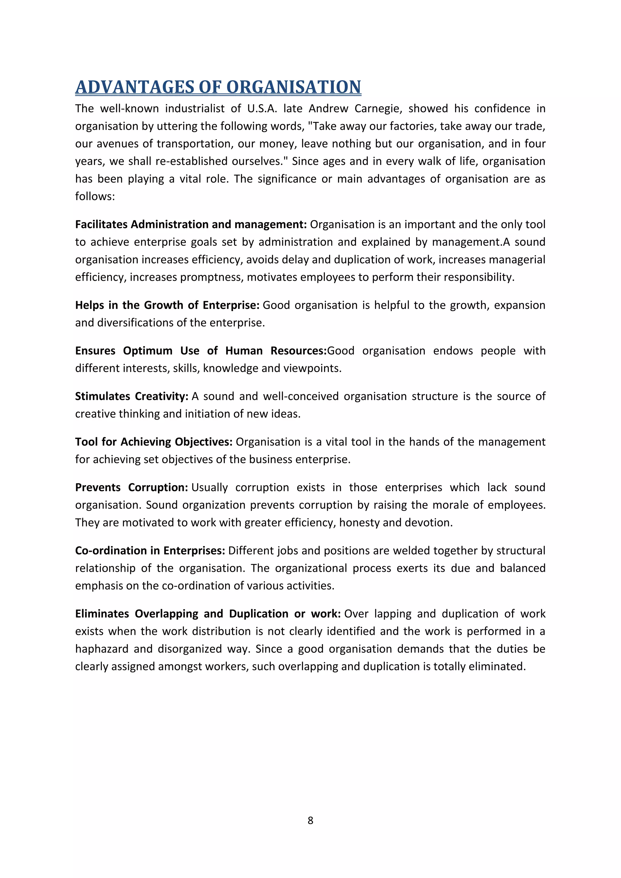 Organisation structure and relationship | DOCX