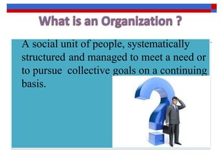 organisation structure-definition,determinents,importance and types.pptx
