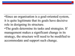 organisation structure-definition,determinents,importance and types.pptx