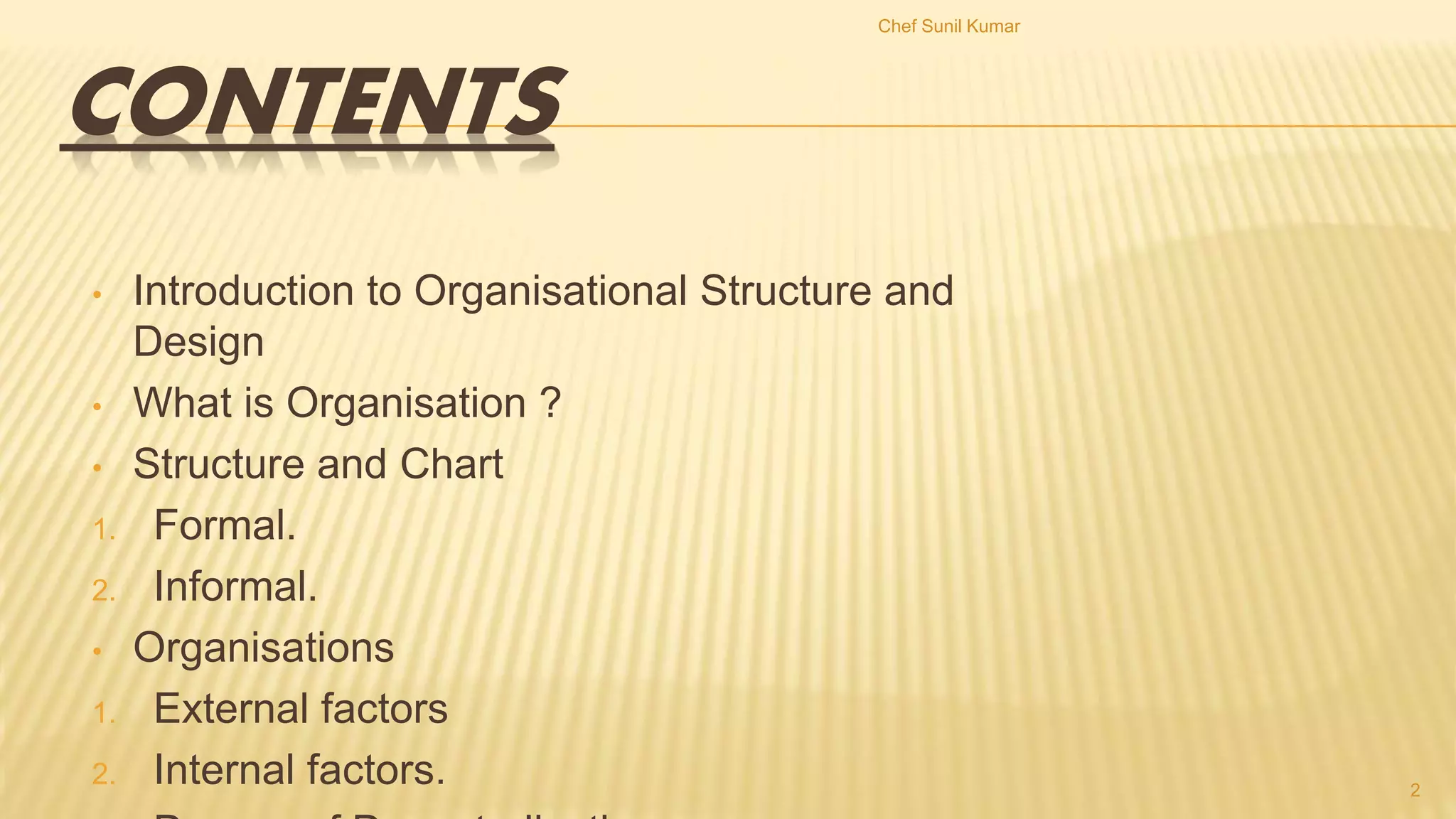 Organisation structure and design | PPTX