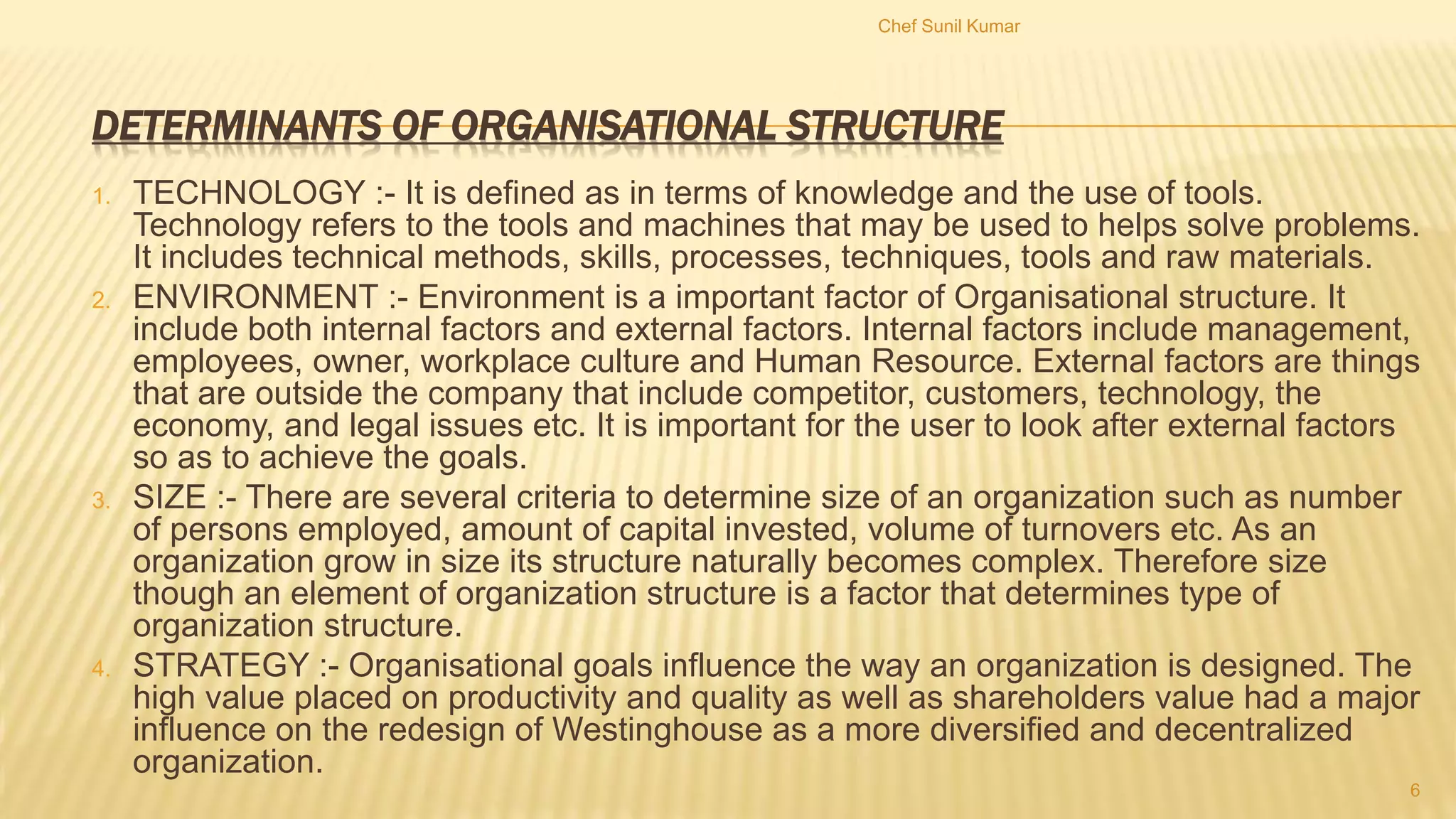 Organisation structure and design | PPTX