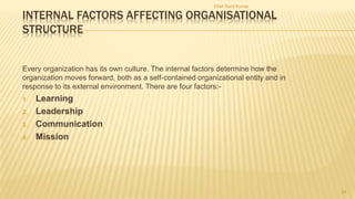 Organisation structure and design | PPTX