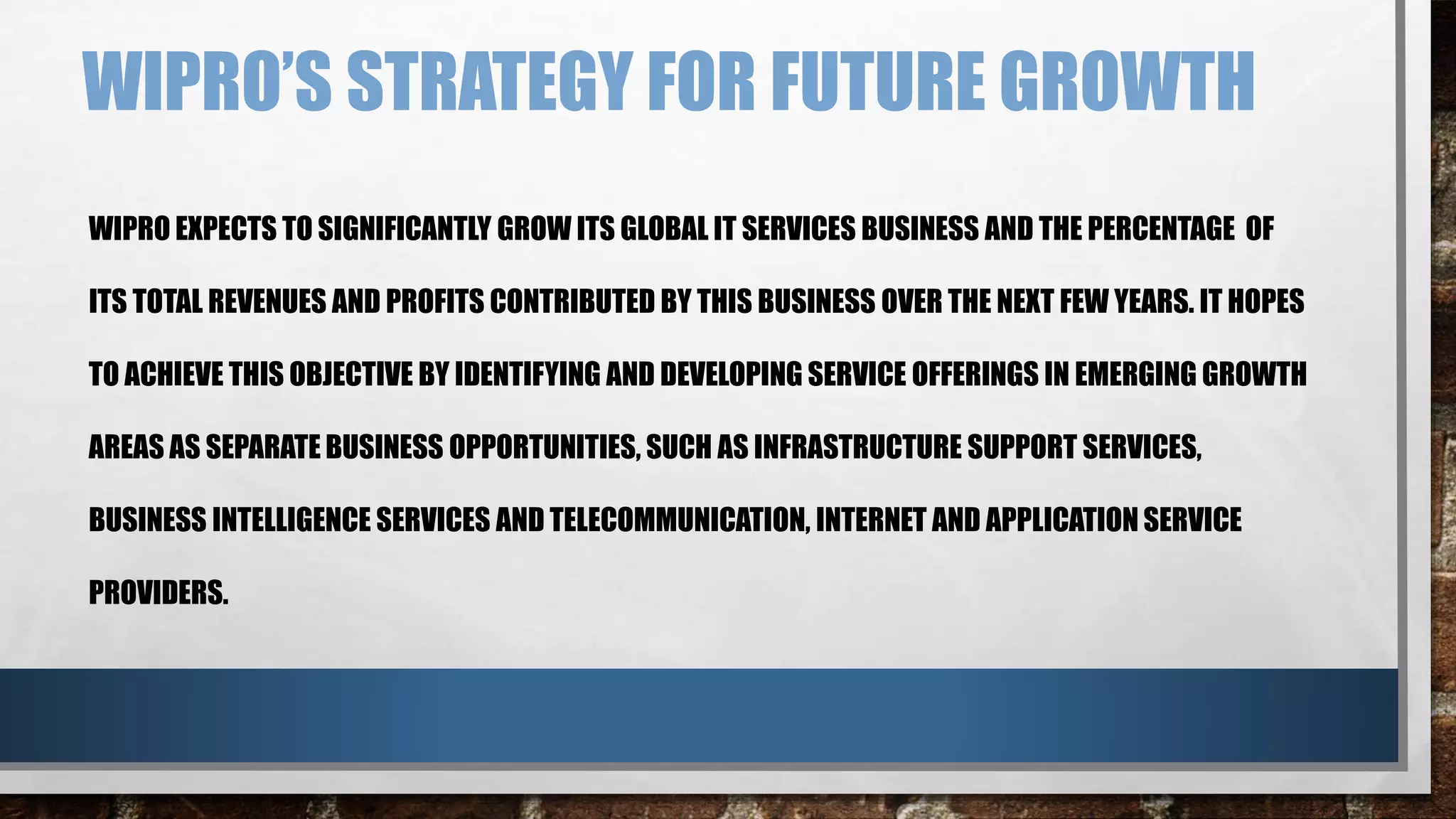 Organisation structure, culture and strategies of wipro | PPTX