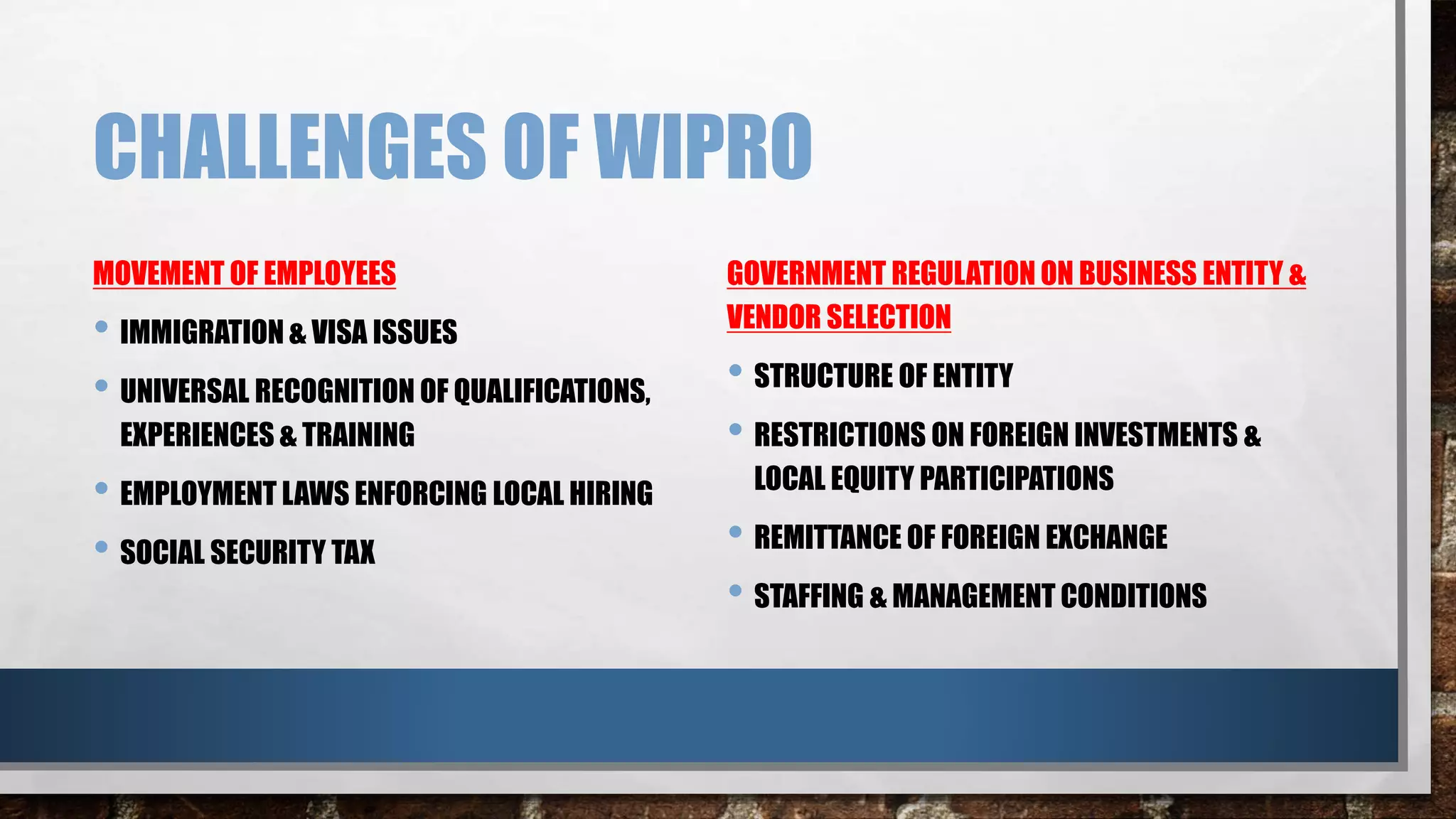 Organisation structure, culture and strategies of wipro | PPTX