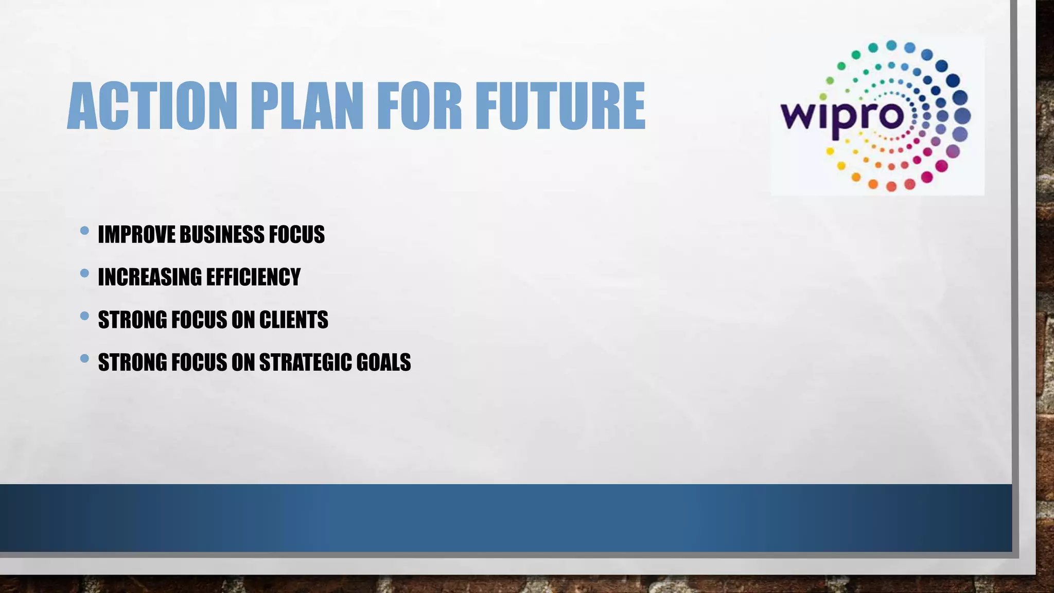 Organisation Structure Culture And Strategies Of Wipro Ppt