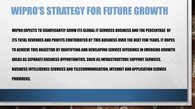 Organisation structure, culture and strategies of wipro | PPTX